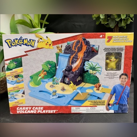 Pokemon | Toys | Pokemon Volcano Playset With Pikachu Figure Carry Case ...